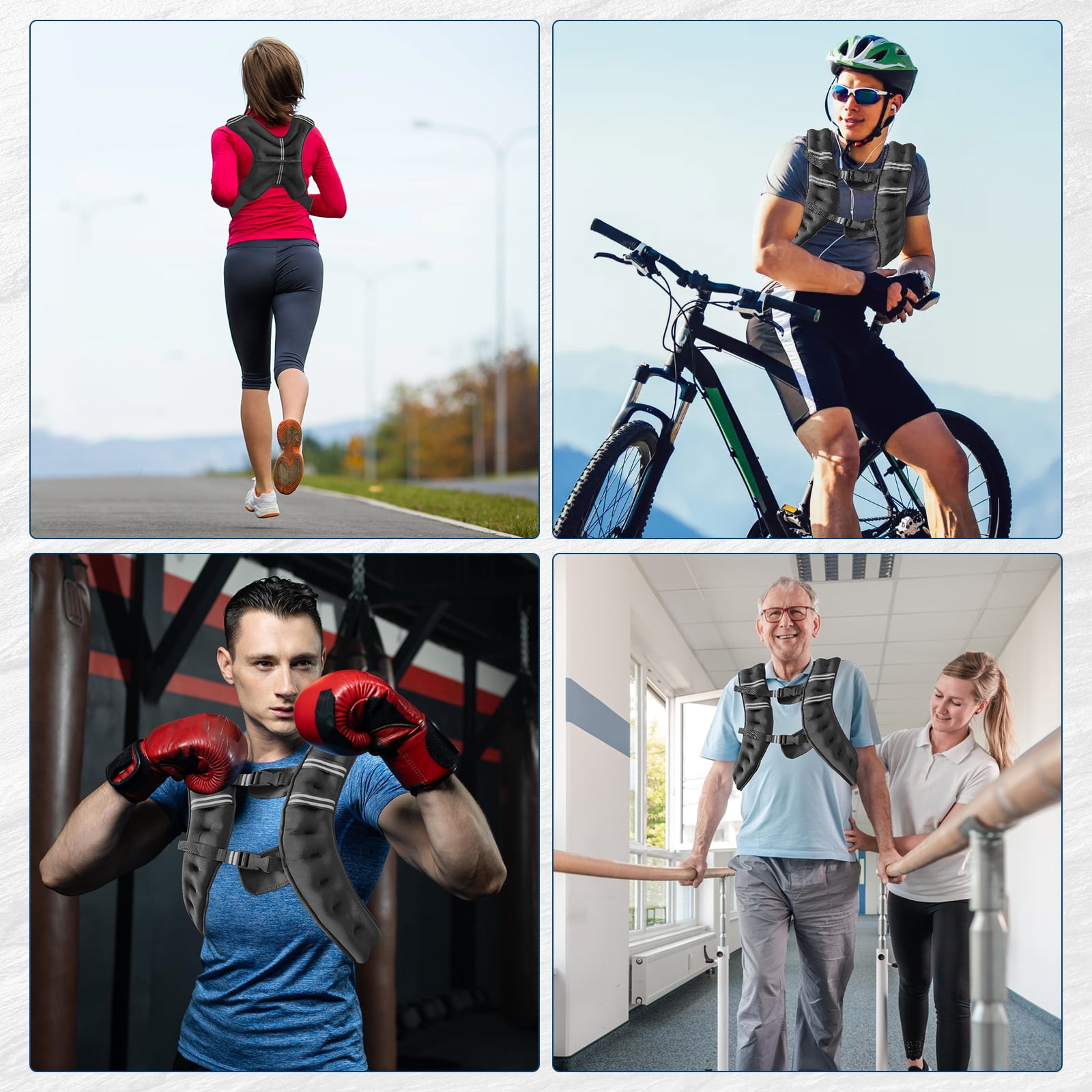 Adjustable Weighted Vest for Men & Women – 12-30LB, Double Shoulder ...