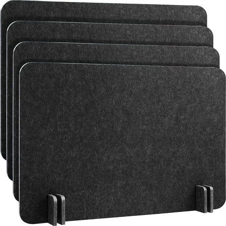 4 Pack Acoustic Freestanding Desk Divider Noise Reducing Desk Privacy ...