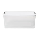 Sterilite 116 Quart Ultra Clear Storage Tote with Latching Lid, Durable ...