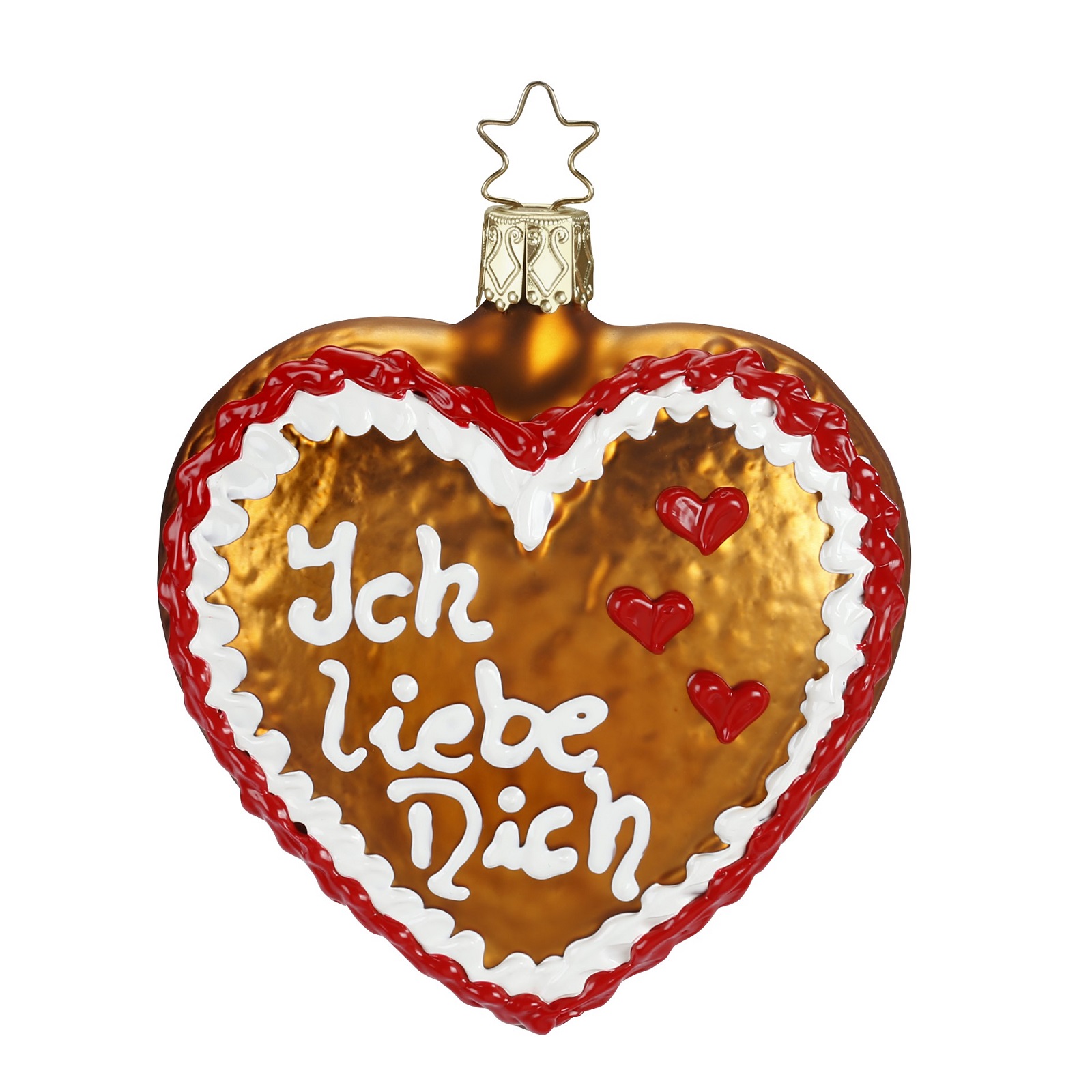 Inge Glas Ich Liebe Dich I Love You Heart German Christmas Ornament ...
