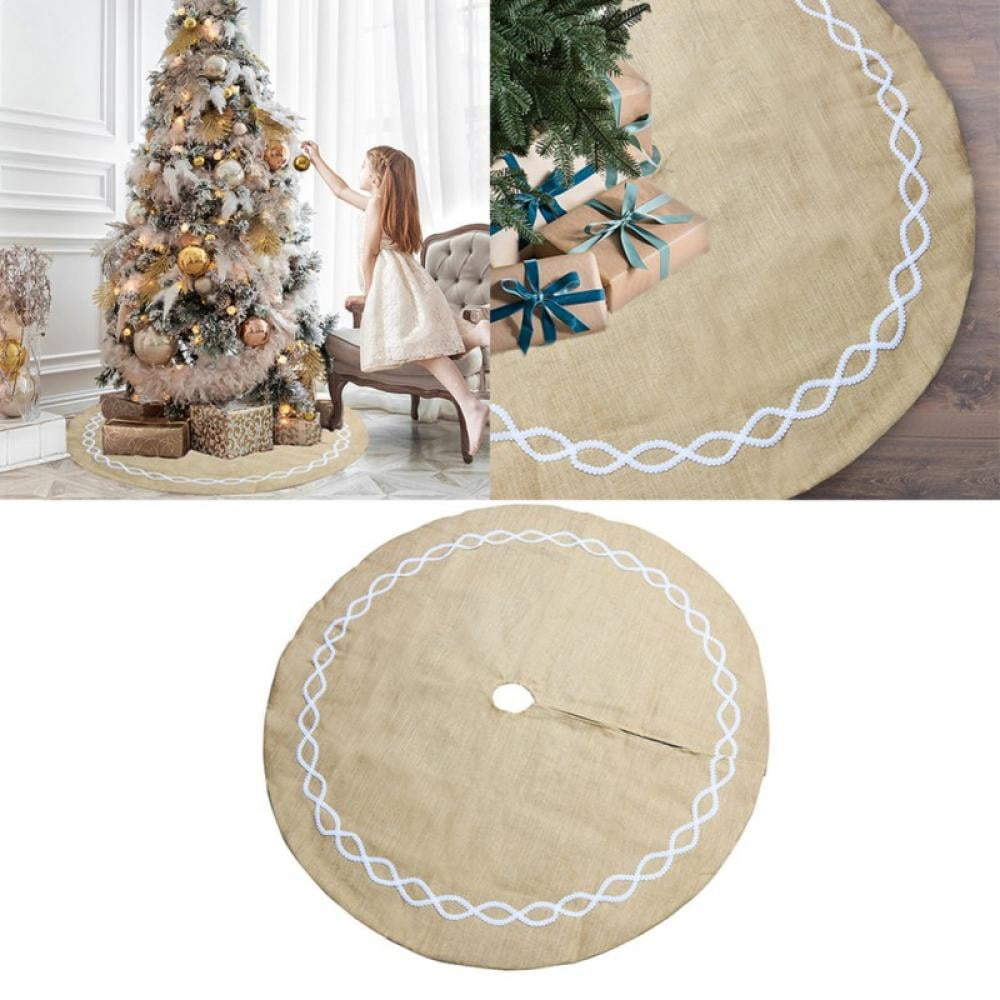 Burlap Christmas Tree Skirt
