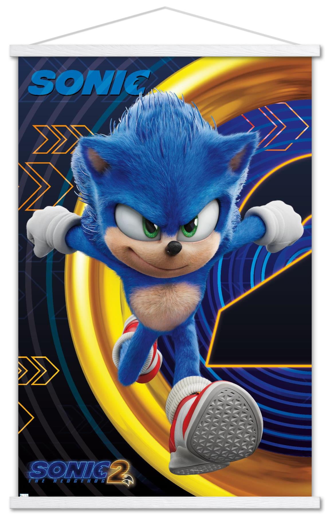 Sonic The Hedgehog 2 - Sonic 24" x 40" Framed Poster, by Trends ...