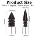 2Pcs 2 Style Shape Sandalwood Polish Heads with Stainless Steel Axis ...