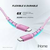 iHome Durastrain 6' USB-C to USB-C Nylon Cable, Pink - Walmart.com