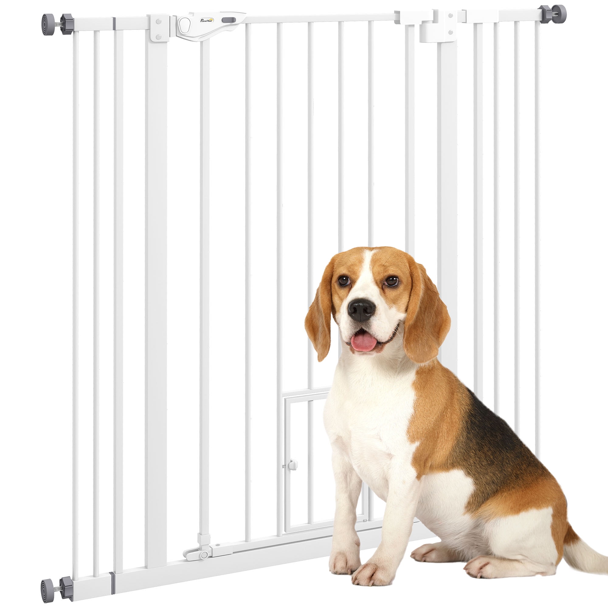 Click here for Pawhut 41 Pet Gate With Walk Through Door For Stai... prices