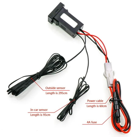 Car Internal and External Temperature Display, Dual Temperature Sensors ...