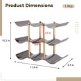 Countertop Wine Rack, 9 Bottle Storage Holder, 3-Tier Wavy Iron Display ...