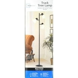 Mainstays 64'' Track Tree Floor Lamp, Black Painted Finish, Durable ...