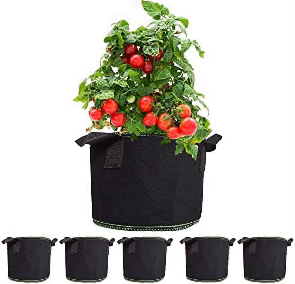 10 gallon fabric grow bag breathable fabric pots plant bags grow pots ...