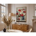 Affixzi Patriotic Floral Mason Jar Wall Art Print, Rustic Farmhouse ...