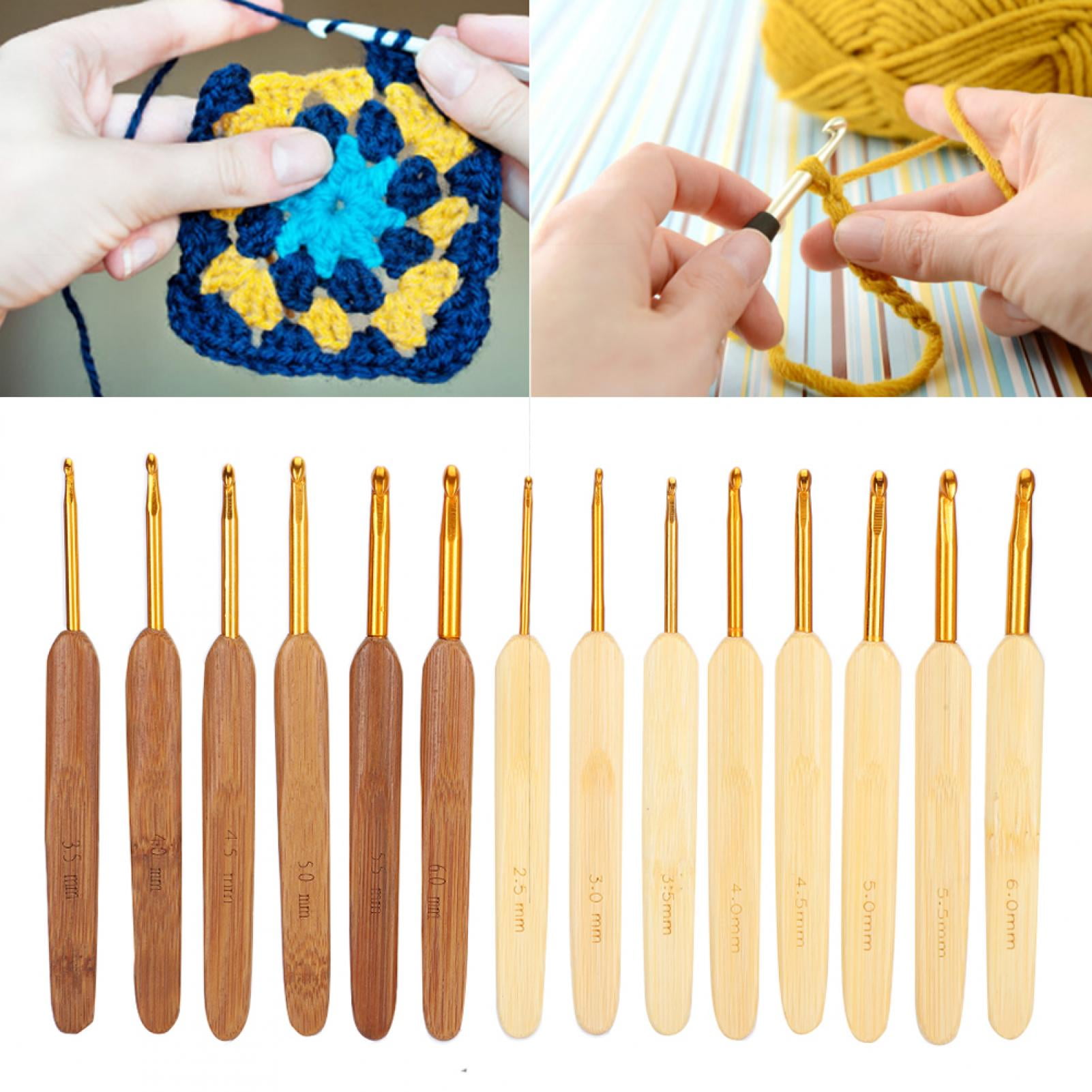 Click here for Zaqw Bamboo Handle Crochet Hook  Ergonomic Crochet... prices