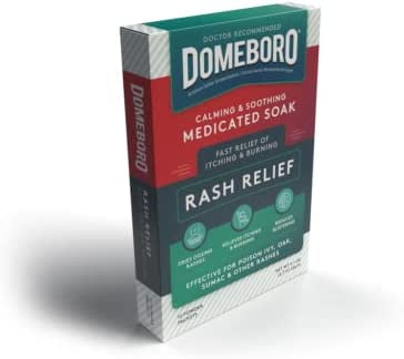Domeboro Medicated Soak Rash Relief (Burow’s Solution), 12 Count (Pack ...
