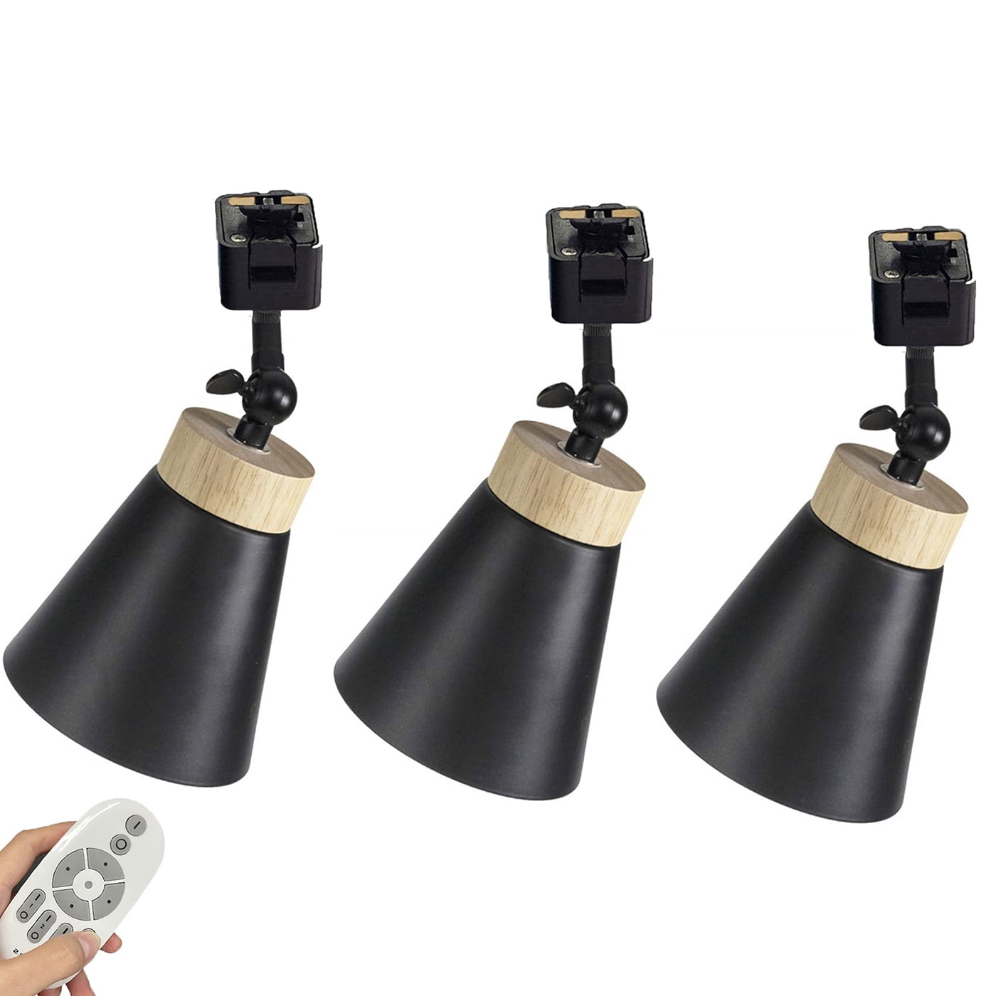 FSLiving Remote Control Pendant Light J-Type Track Ceiling Light w ...