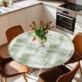 Abstract Art Round Fitted Tablecloth with Elastic Edged, Vintage Modern ...