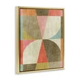Stupell Industries Pinwheel Symmetric Shapes Gold Framed Floater Canvas ...