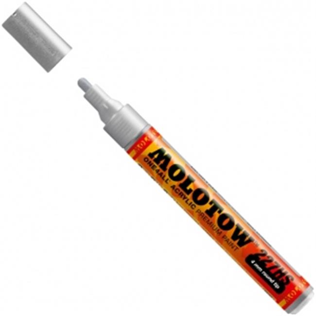 MOLOTOW 4mm Round Tip Acrylic Pump Marker Metallic Silver - Walmart.com