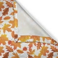 Ambesonne Burnt Orange Window Valance, Various Fall Leaves, 54" X 12 ...