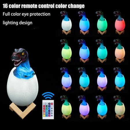 Volkmi 1 3d dinosaur egg night light home creative bedside led table ...