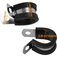5/8 Inch R-Type Rubber Cushioned Insulated Clamp, 304 Stainless Steel ...
