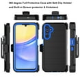 For Samsung Galaxy A15 5G Phone Case, Ebizware Shockproof Case with Built-in Screen Protector ...