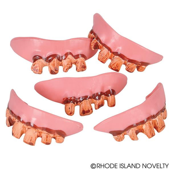 12 PCS Funny Fake Prop Teeth Halloween Costume Party Ugly Tooth Decay ...