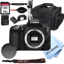 Canon EOS 90D DSLR Camera with Flip Screen, Padded Case, Memory Card ...