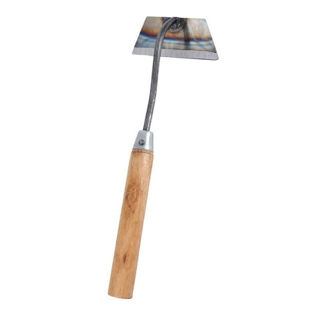 Household Welded Garden Hoe Steel Wooden Handle Weeding Trapezoid ...