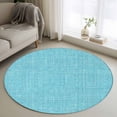 3.3ft Round Rug Teal Blue Area Rugs for Living Room Bedroom Washable ...