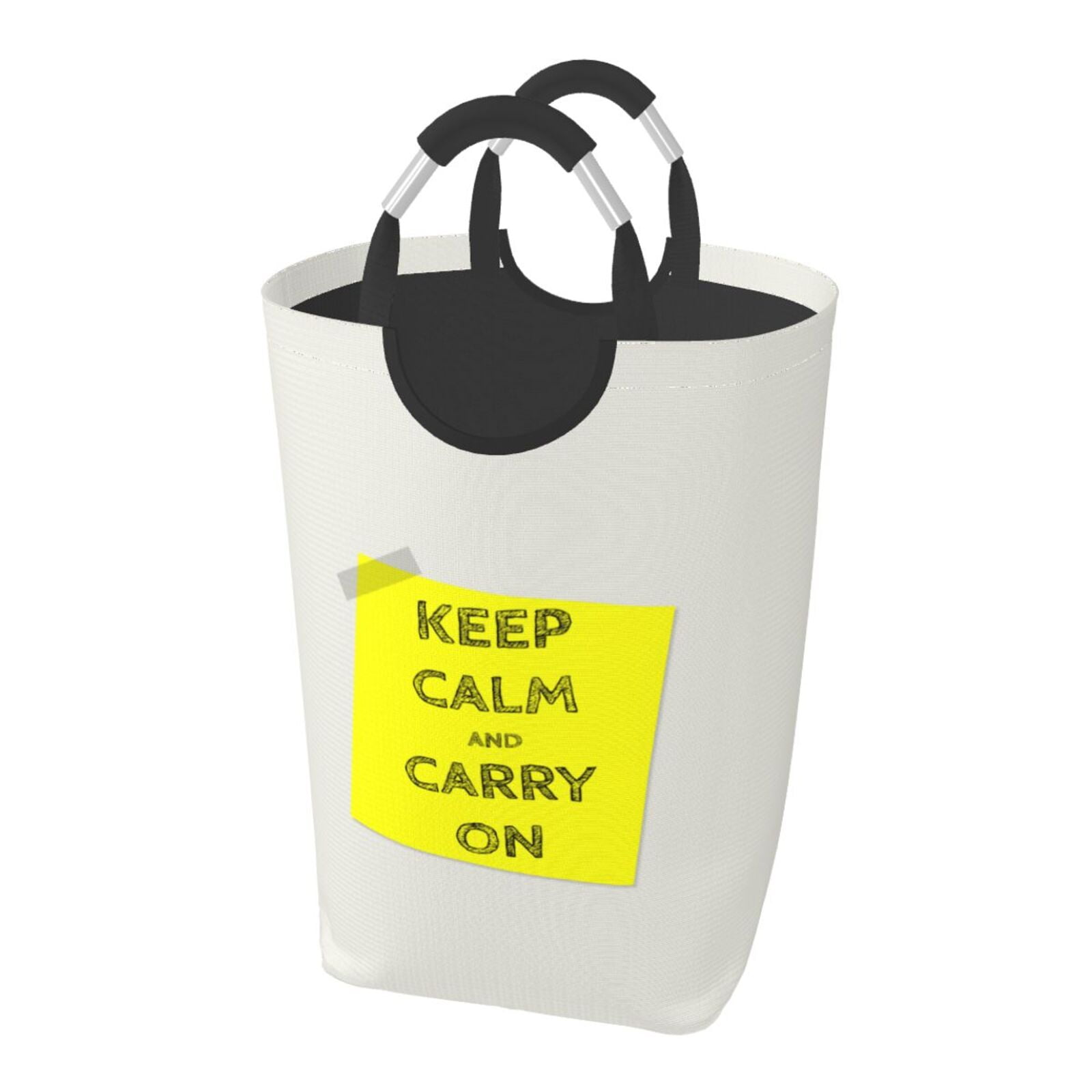 XMXT Large Collapsible Laundry Hamper, Keep Calm Slogan Labels Laundry ...