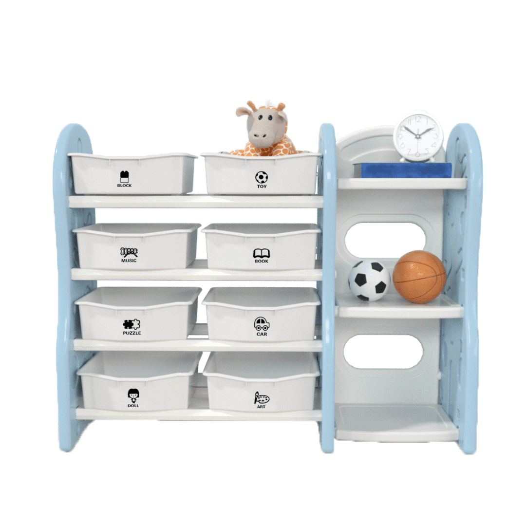 Juguetero Organizador Infantil 8 Contenedores 2 Estantes De Plástico ...