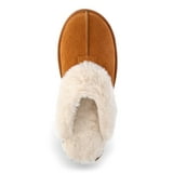 Joyspun Women's Faux Suede Platform Clog Slippers - Walmart.com