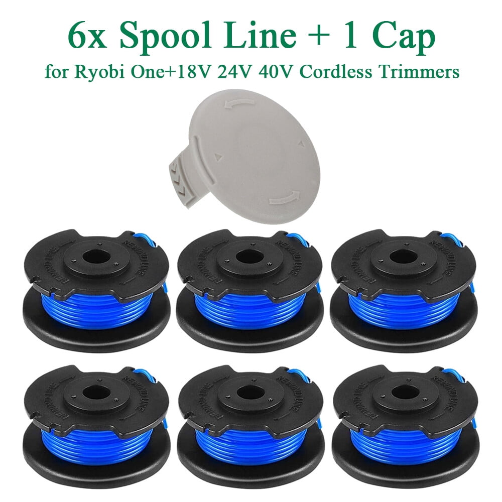 ALLTIMES String Trimmer Spool Line & Cap Cover Replacement for Ryobi ...