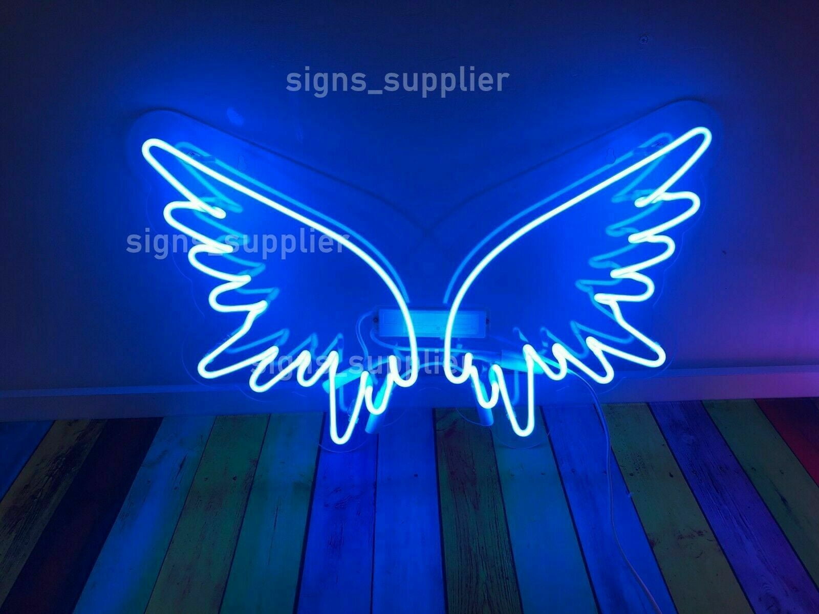 Queen Sense 14" Angel Wings Neon Sign Acrylic Man Cave Handmade Neon ...