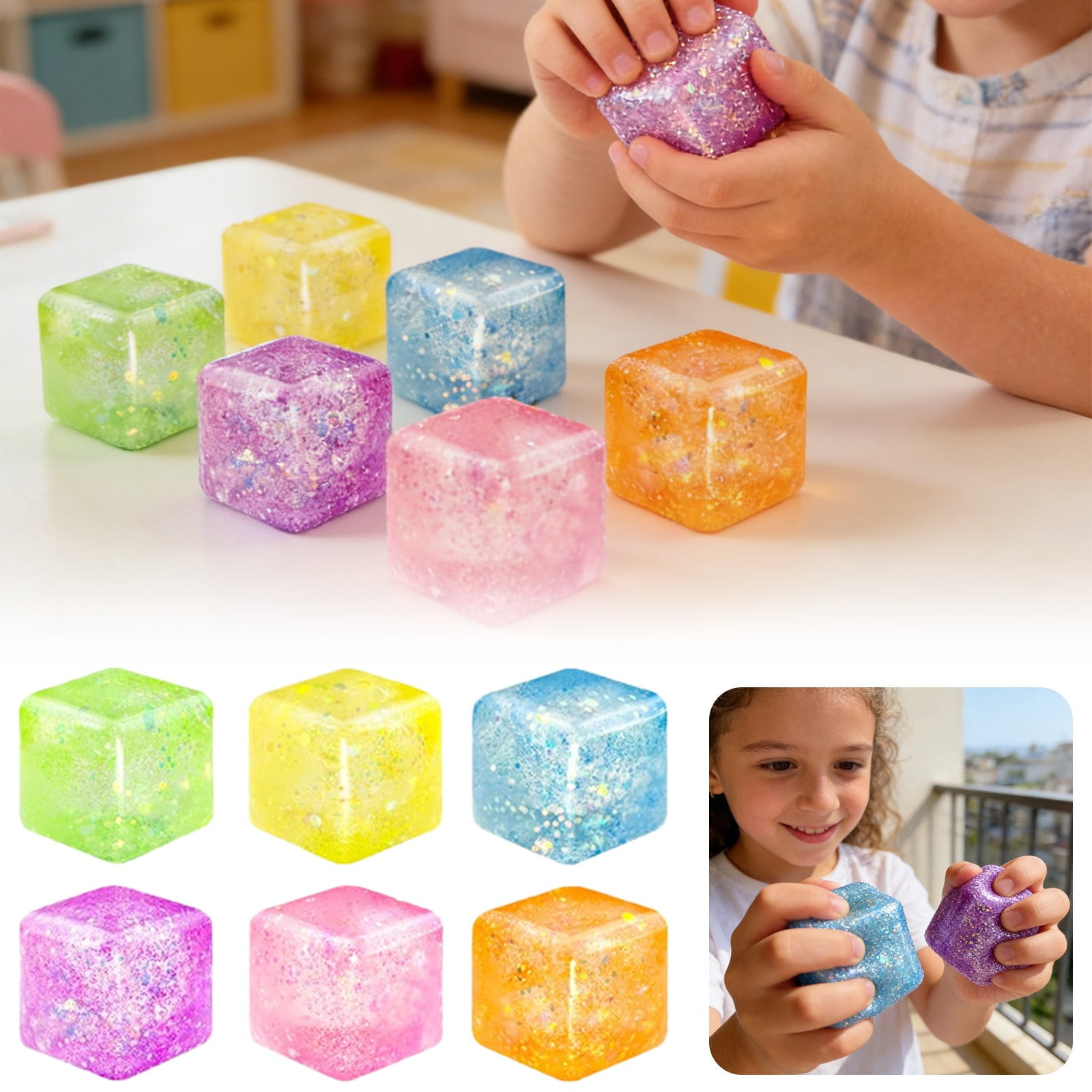 Click here for Deedo Needo Nice Cube Glitter And Glow  Squeeze Sq... prices