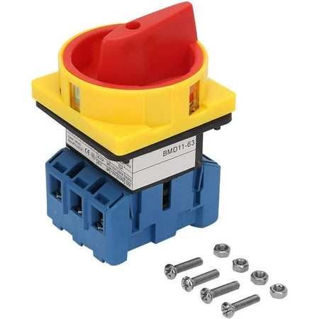 Changeover Switch 40A/63A 3 Pole 2 Position Selector Rotary Cam Switch ...