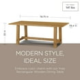 Maven Lane Yves Rectangular Wooden Dining Table in Weathered Natural ...