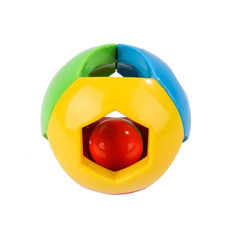 Pet Colorful Rolling Bell Ball Toy Intelligence Training Pet Outdoor ...