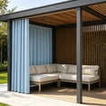Lunxisen 1 Pcs Solid Color Waterproof Outdoor Curtain Single Sheet ...