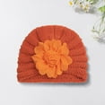 Daznico Winter Knit Baby Hat Solid Color Floral Design Soft Warm Beanie ...