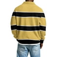 Big and Tall Polo Shirts for Men Long Sleeve Waffle Knit Color Block ...
