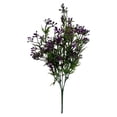 Artificial Plants Faux Pearl Flowers, 2 Bundles Fake Grass Leaves ...
