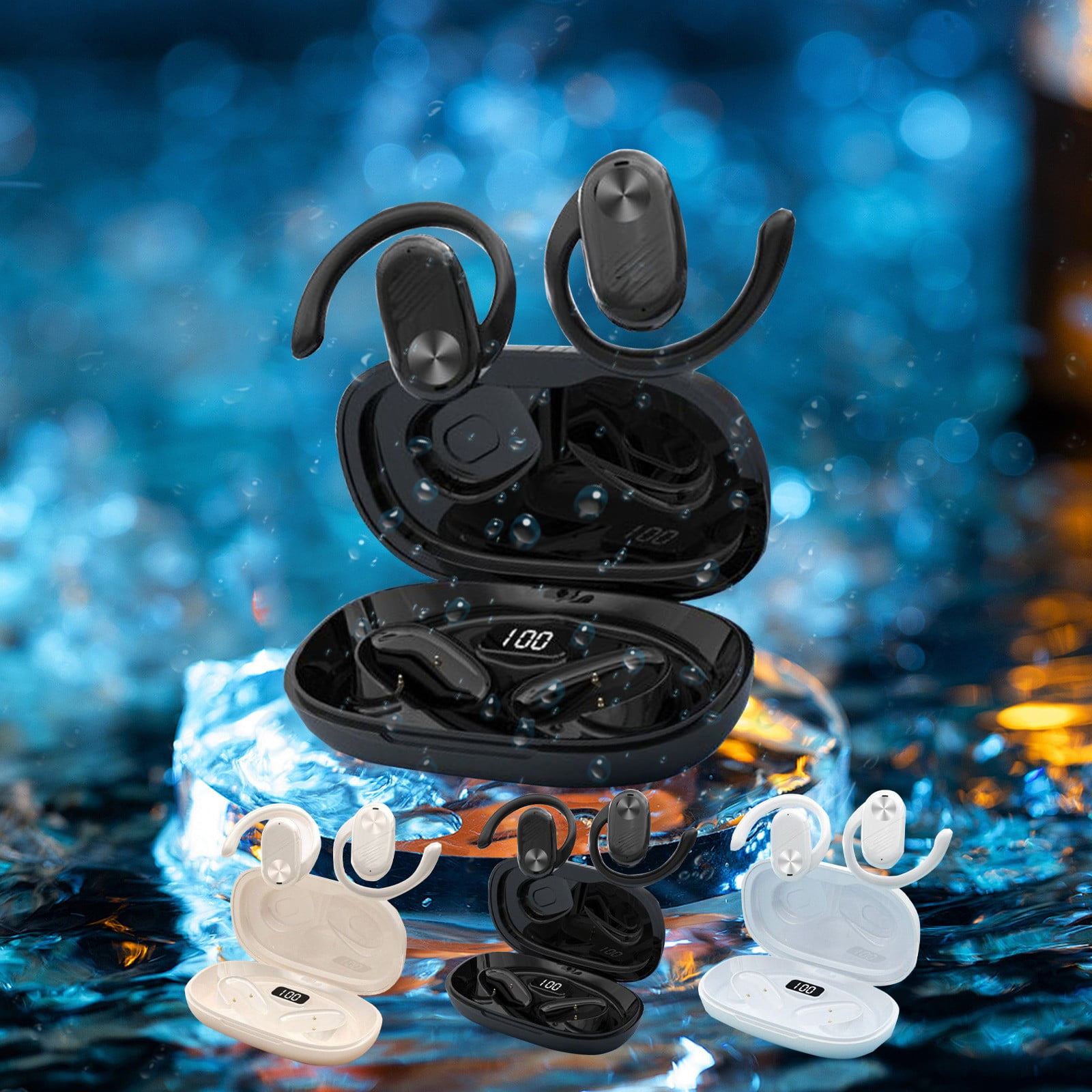 Ganfancp Bt-07 Ear Mounted Hifi High Sound Quality Bluetooth 5.3 Long Range Clear Call Reducción ...