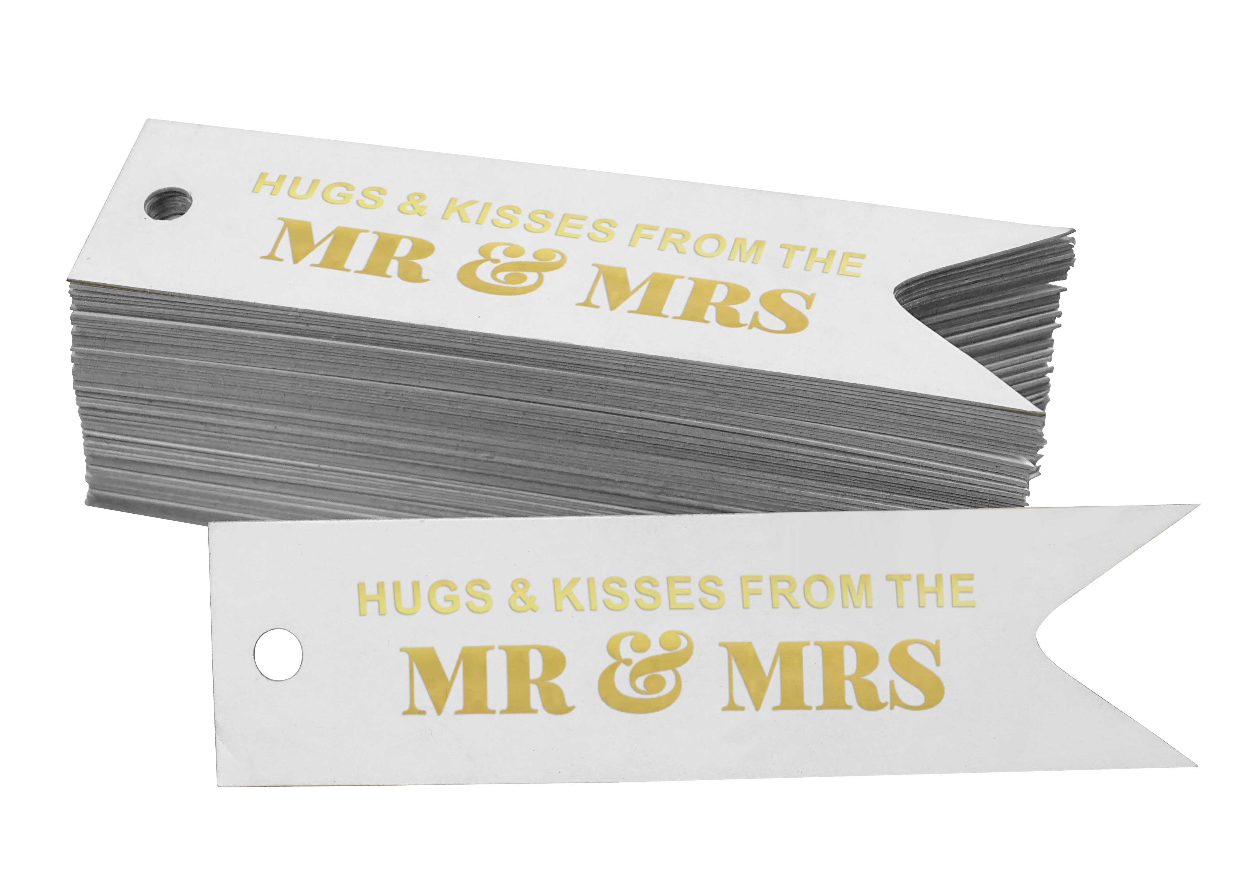 Inkdotpot Gold Foil Paper Hang Tags Hugs & Kisses From The Wedding ...