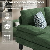 Homall U-Shape Sectional Sofa, Green Chenille Fabric, 4-Seat Couch with ...