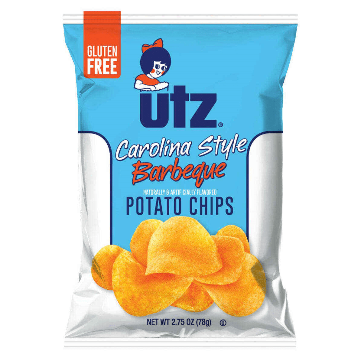 Utz Quality Foods Carolina Bar-B-Q Potato Chips, 14 Count Carton Single ...