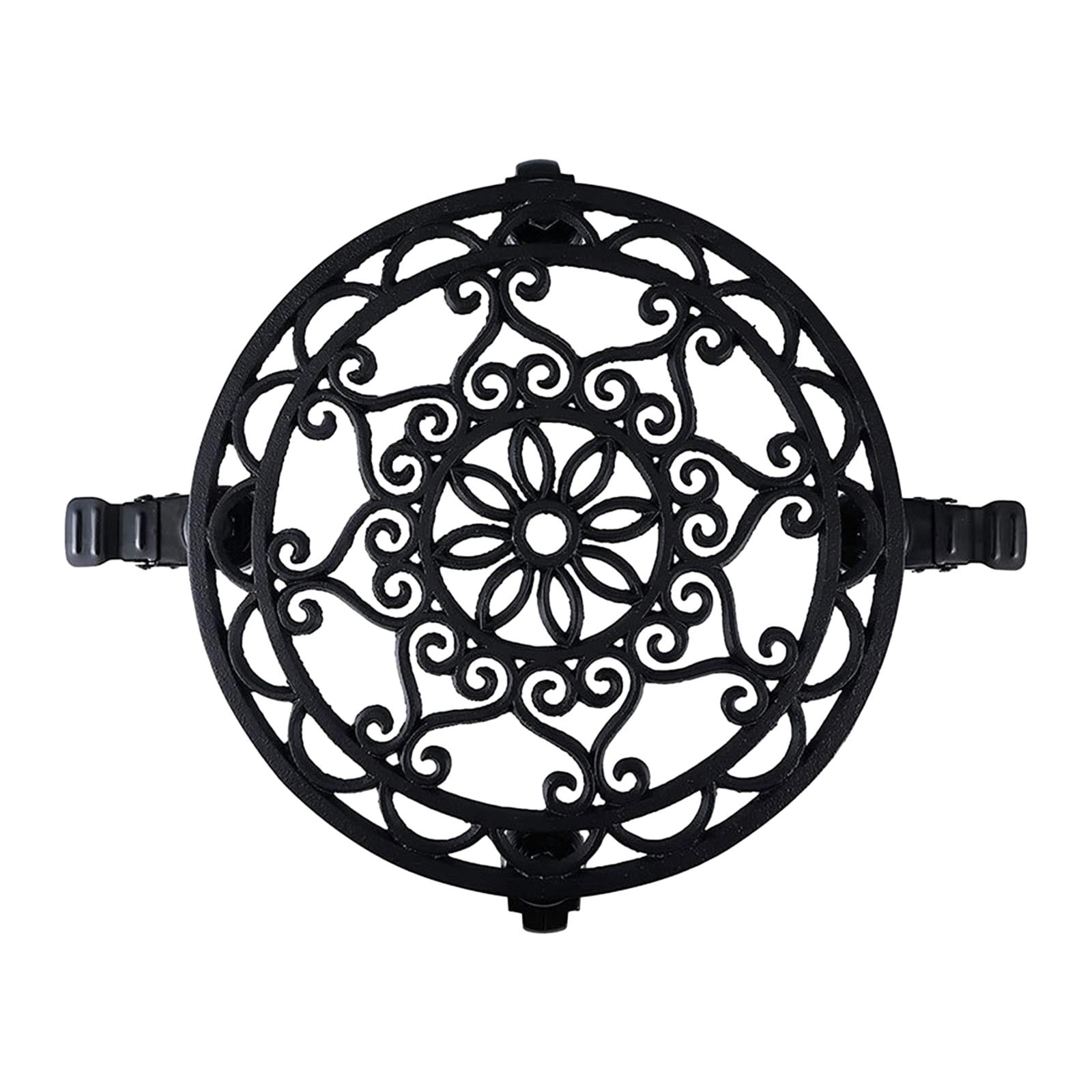 Cast Iron Plant Caddies Flower Pot Stand Rolling Tray 12.8inch ...
