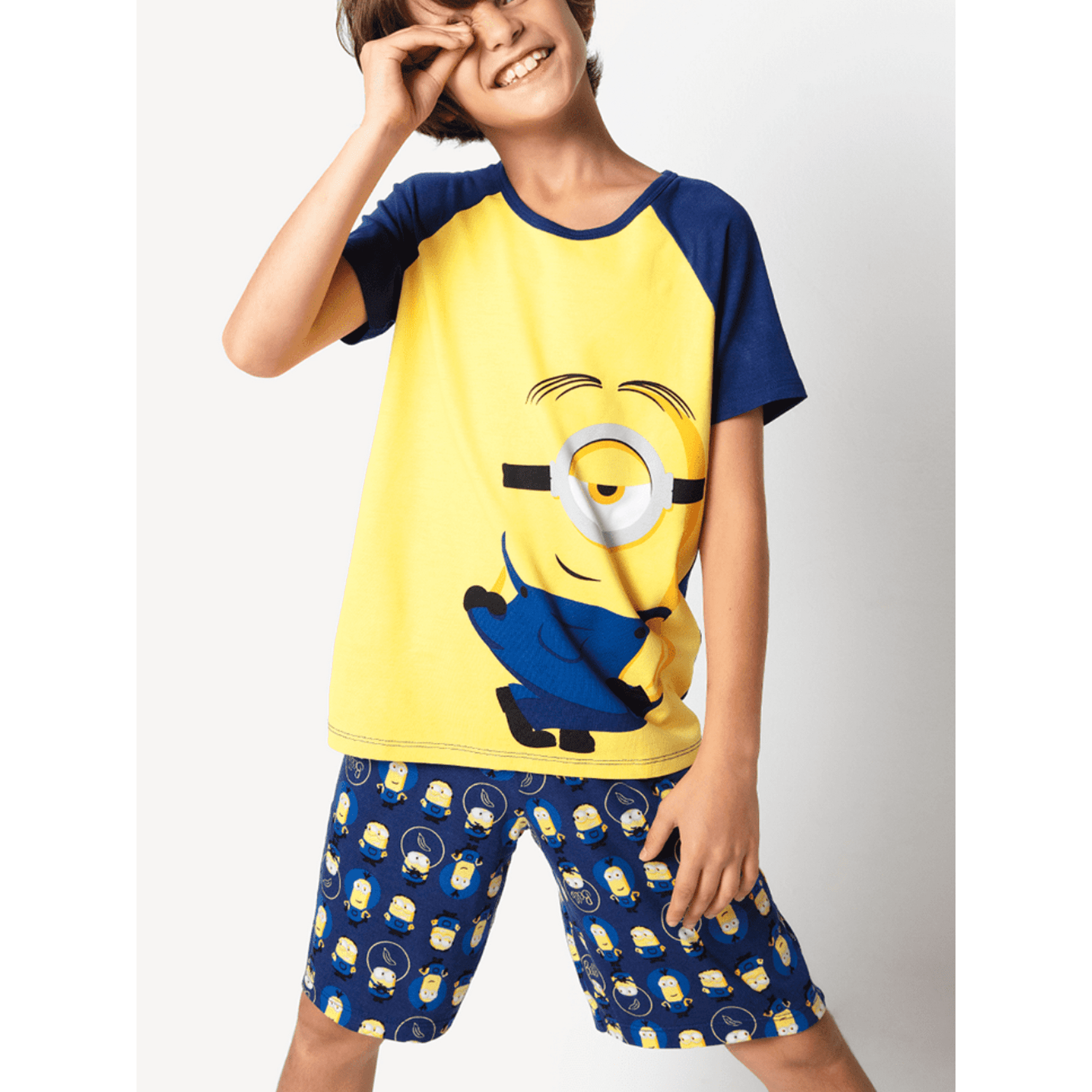 Click here for Puket Minion Pajama 2-Piece Set - Short Sleeve - B... prices