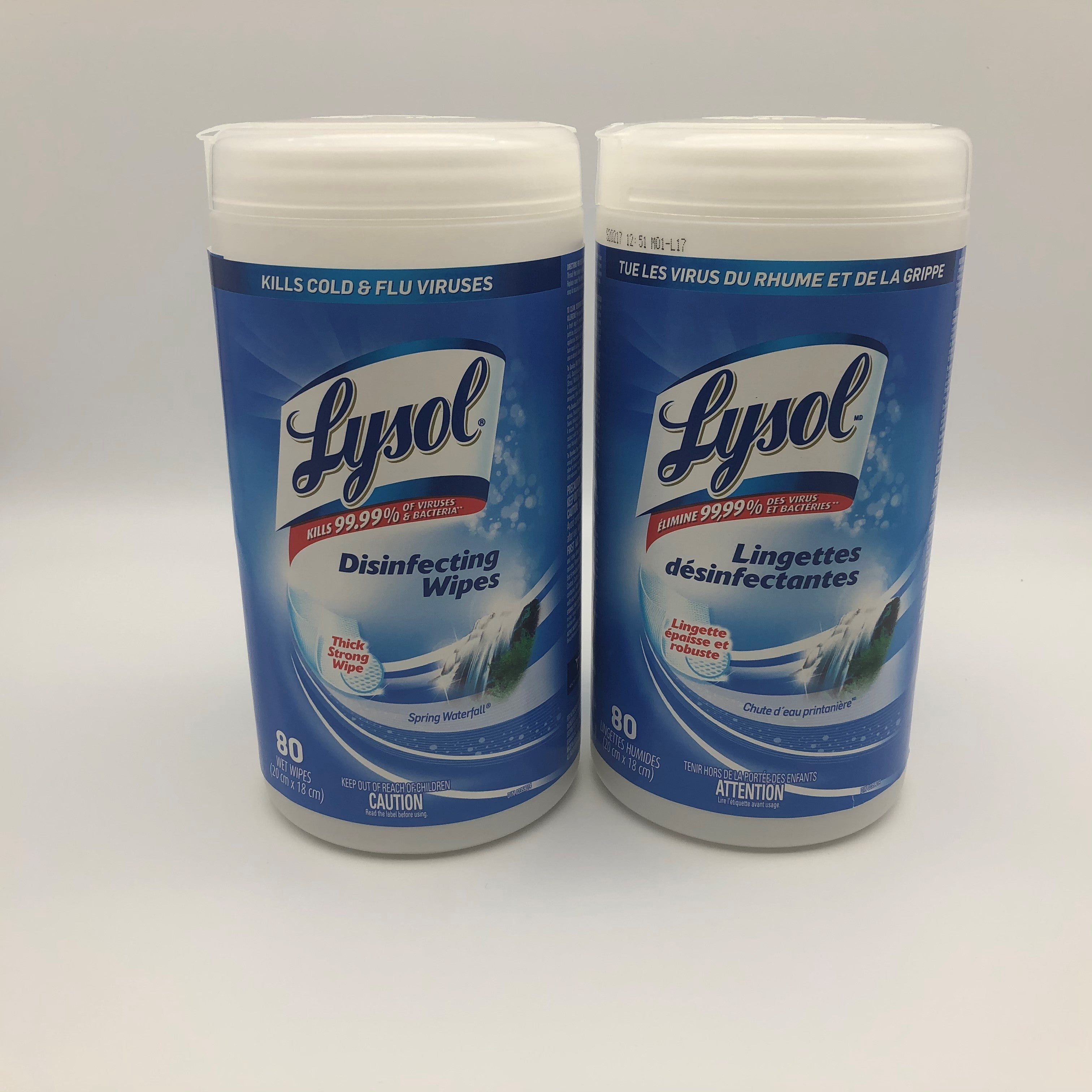 Lysol Spring Waterfall 80 Count Disinfecting Wipes 2 Pack - Walmart.com