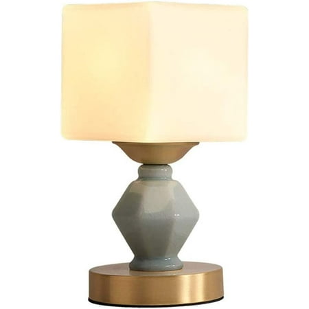 Desk lamp Modern Minimalist White Translucent Glass Lamp Shade Pale ...