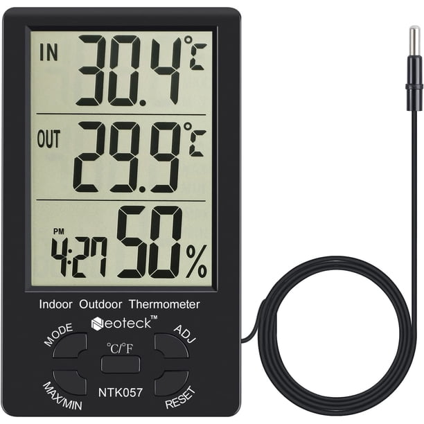 Outdoor/Temperature Humidity Meter Min/Max Value with Alarm Function ...
